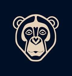 Monkey head logo Royalty Free Vector Image - VectorStock