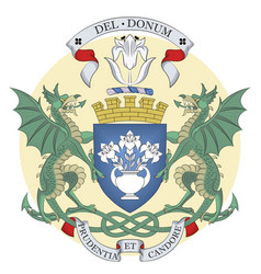 Coat arms perth in scotland Royalty Free Vector Image