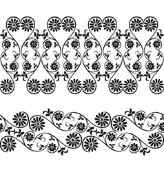 Seamless lace border invitation card Royalty Free Vector
