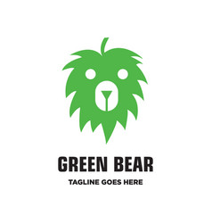 Portrait grizzly bear head a wild animal Vector Image