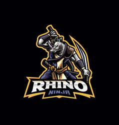 Ninja weapon mascot logo design Royalty Free Vector Image