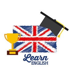 Learn english online icon Royalty Free Vector Image