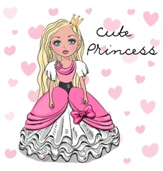 Beautiful princess with diadem Royalty Free Vector Image