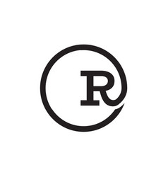 Custom creative initial letter r logo design Vector Image