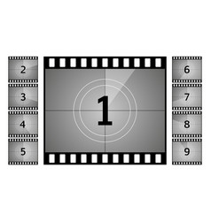 Retro film countdown frames Royalty Free Vector Image