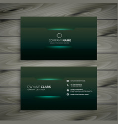 Clean green visit card Royalty Free Vector Image
