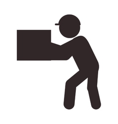 Silhouette of woman holding a gift box Royalty Free Vector