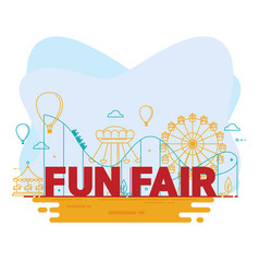 Carnival circus funfair letters Royalty Free Vector Image