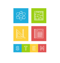 Science technology engineering and math Royalty Free Vector