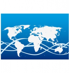 Background with card of the world Royalty Free Vector Image