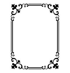 Simple black ornamental decorative frame Vector Image