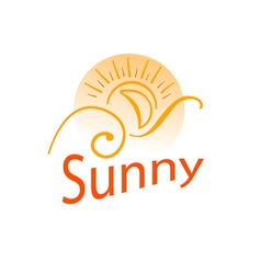 Sun logo Royalty Free Vector Image - VectorStock