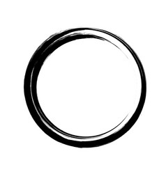 Enso japanese zen circle brush Royalty Free Vector Image