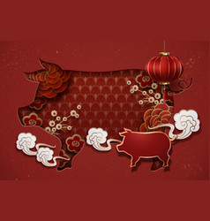 Blank chinese new year background Royalty Free Vector Image