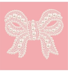 Wedding card with lace ribbon and pearl vector by Prikhnenko - Image ...