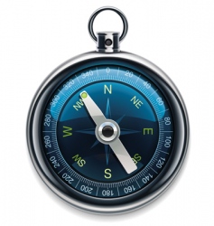 Silver compass vector by nicemonkey - Image #317895 - VectorStock