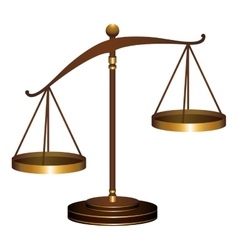 Unbalanced scale of justice Royalty Free Vector Image