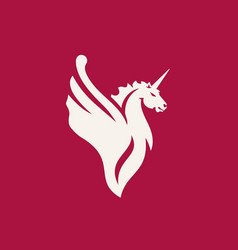 Unicorn symbol in low poly style Royalty Free Vector Image