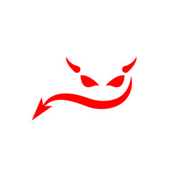 Devil tail stylized icon Royalty Free Vector Image