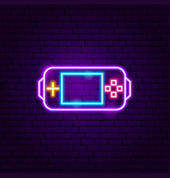 Game console neon sign Royalty Free Vector Image