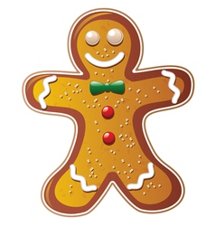 Happy gingerman cookie Royalty Free Vector Image