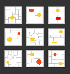 Comic page layout funny comics striped scrapbook Vector Image