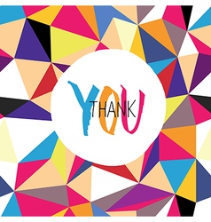 Thank you card design template Royalty Free Vector Image
