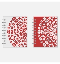 Spiral notebook with bright colorful cover design Vector Image