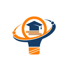 Student education pencil colored logo Royalty Free Vector