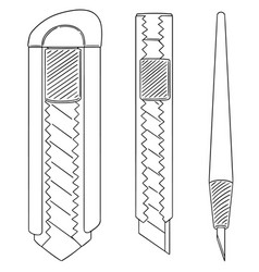 Set of cutter Royalty Free Vector Image - VectorStock