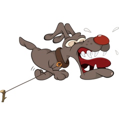 Cartoon bulldog isolated on white background Vector Image