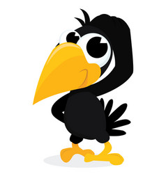 Cartoon crow Royalty Free Vector Image - VectorStock