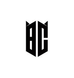 Bc logo monogram design template Royalty Free Vector Image
