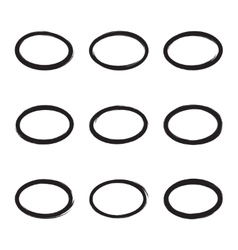 Hand drawn round corner rectangle and square shape