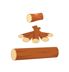 Set of wood logs Royalty Free Vector Image - VectorStock