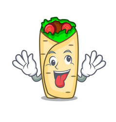Angry burrito mascot cartoon style Royalty Free Vector Image