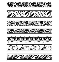 Embroidery borders Royalty Free Vector Image - VectorStock