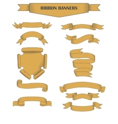 Ribbon banner and label sketches 1 Royalty Free Vector Image