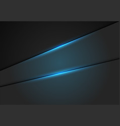 Blue metallic line overlap on dark hexagon mesh Vector Image