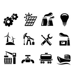 Industrial icons Royalty Free Vector Image - VectorStock