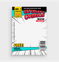 Comic page layout funny comics striped scrapbook Vector Image