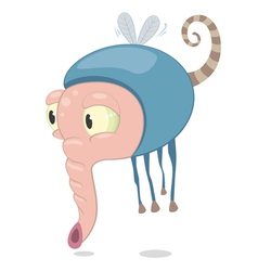 Flying spaghetti monster hand drawn sketch Vector Image