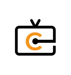 Kids tv channel logo design Royalty Free Vector Image