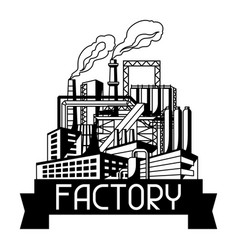 Industry banner industrial production factory Vector Image