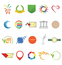 Logo design elements set 76 Royalty Free Vector Image