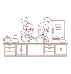 Cartoon cooker pot Royalty Free Vector Image - VectorStock
