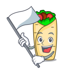 Angry burrito mascot cartoon style Royalty Free Vector Image