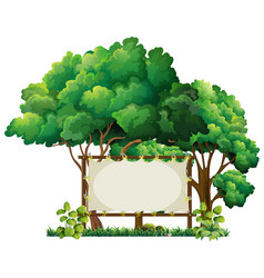 Border template with green tree Royalty Free Vector Image