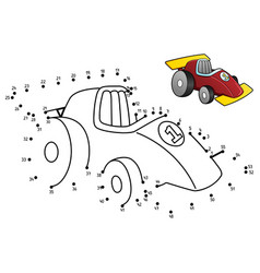 Dot to educational game and coloring book Vector Image