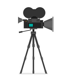 Cinema movie camera side view template Royalty Free Vector